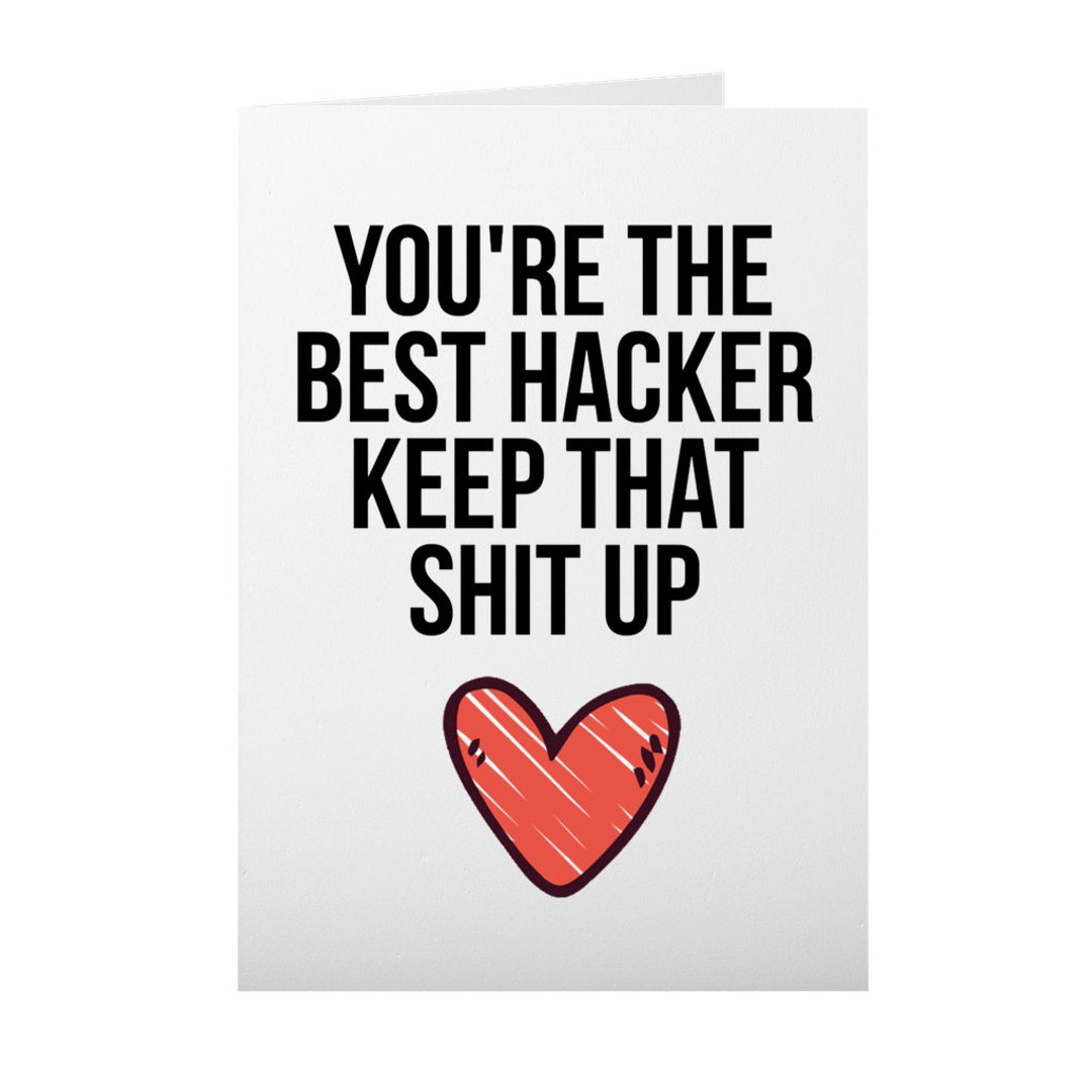 Hacker Card, Hacker Gift, Card for Hacker, Gift for Hacker, Funny ...