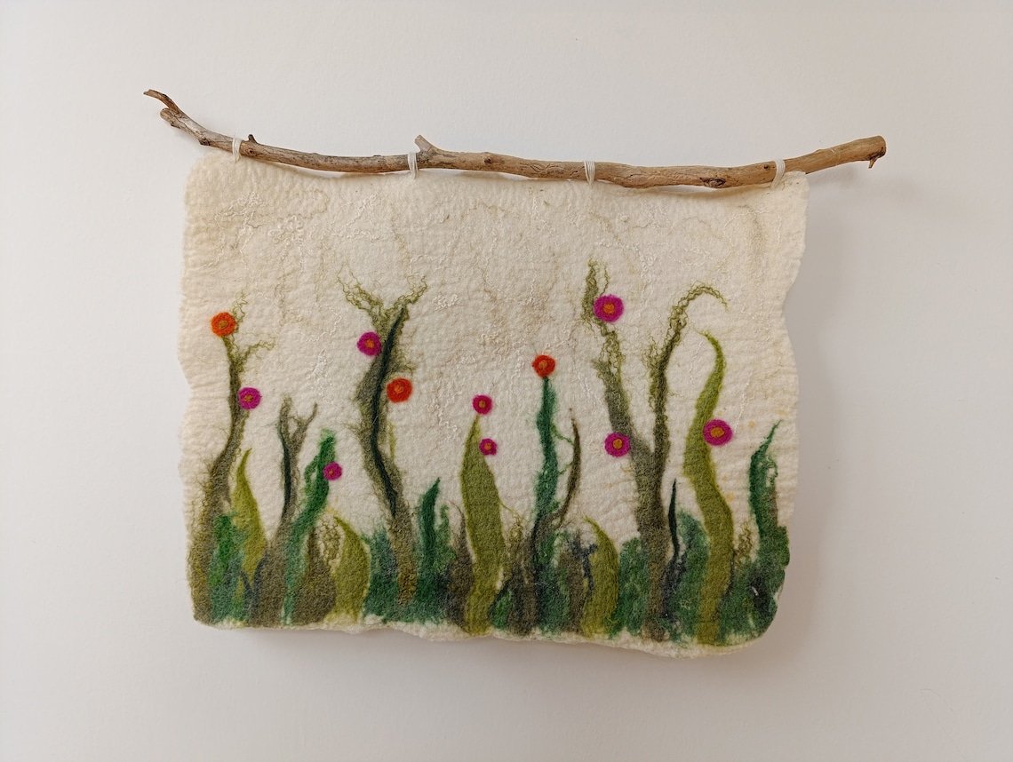Wool Painting, Felted Wall Art, Felted Wall Decor, Textile Wall Hanging ...