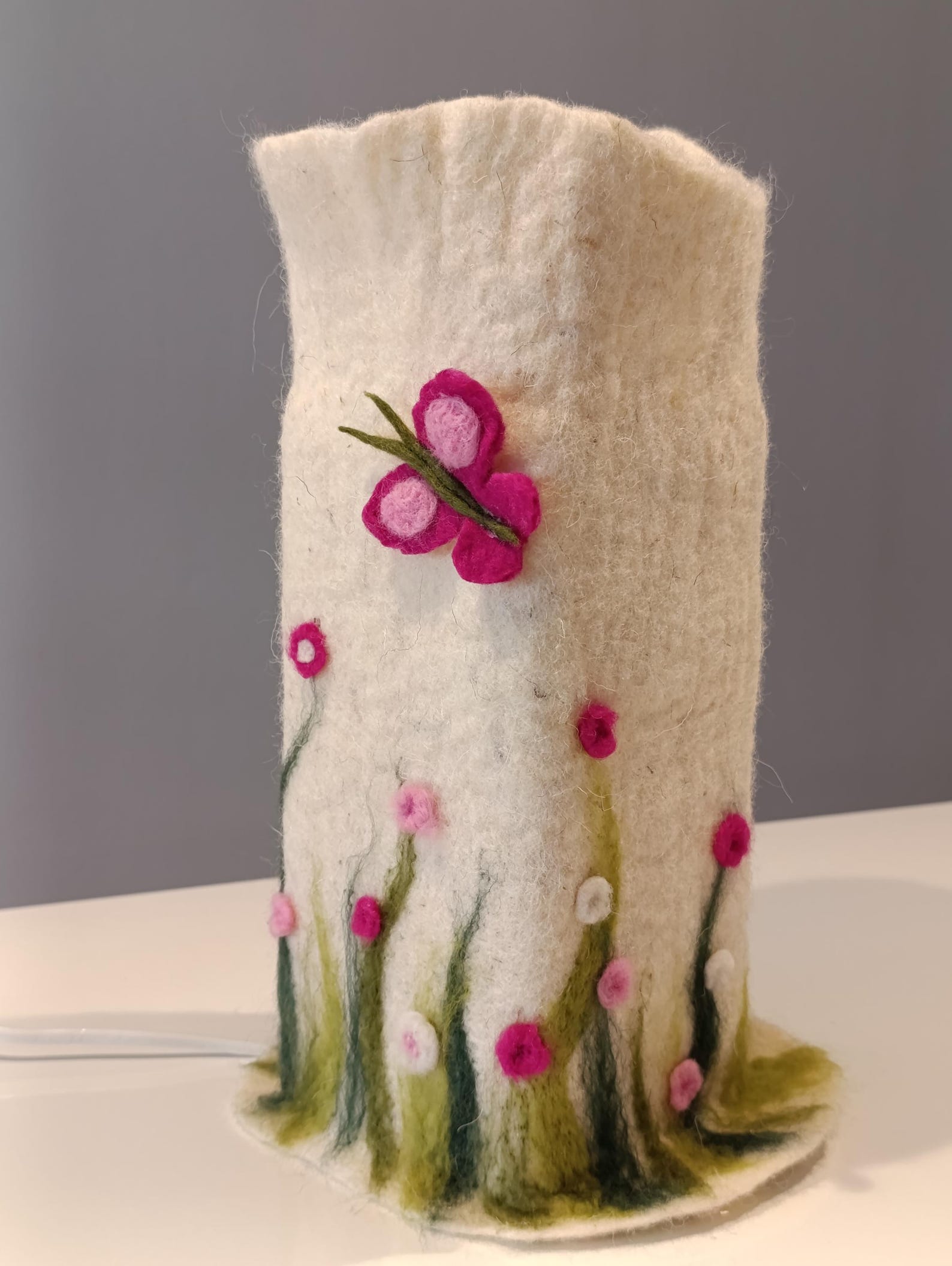 Handmade Felted Fairy Lamp: Wool Night Light, Bedside Table Lamp - Etsy