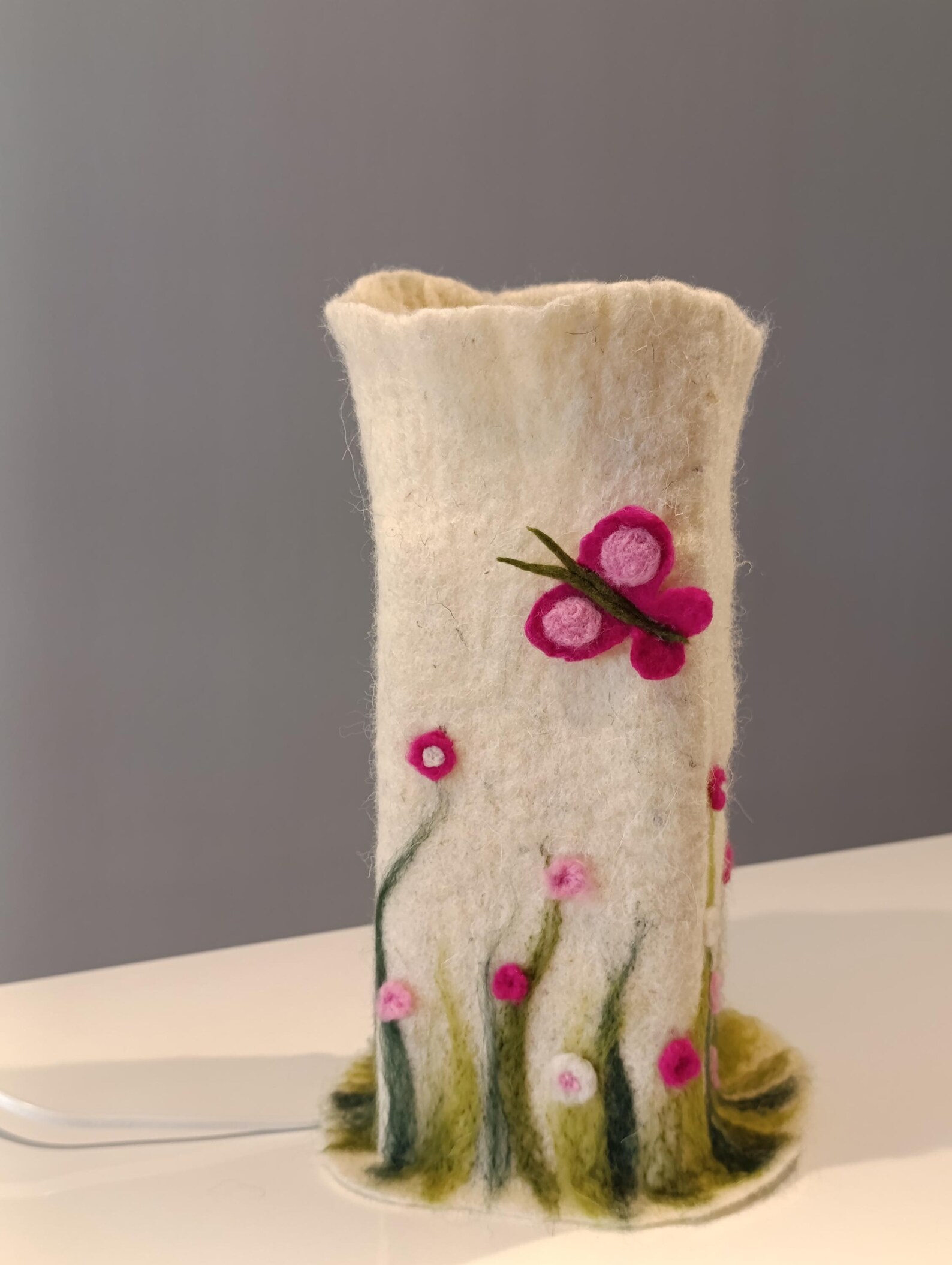 Handmade Felted Fairy Lamp: Wool Night Light, Bedside Table Lamp - Etsy