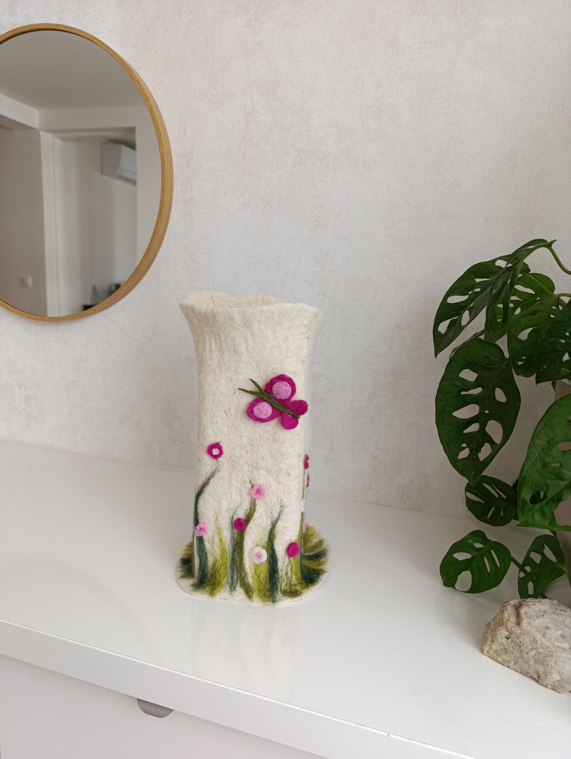 Handmade Felted Fairy Lamp: Wool Night Light, Bedside Table Lamp - Etsy