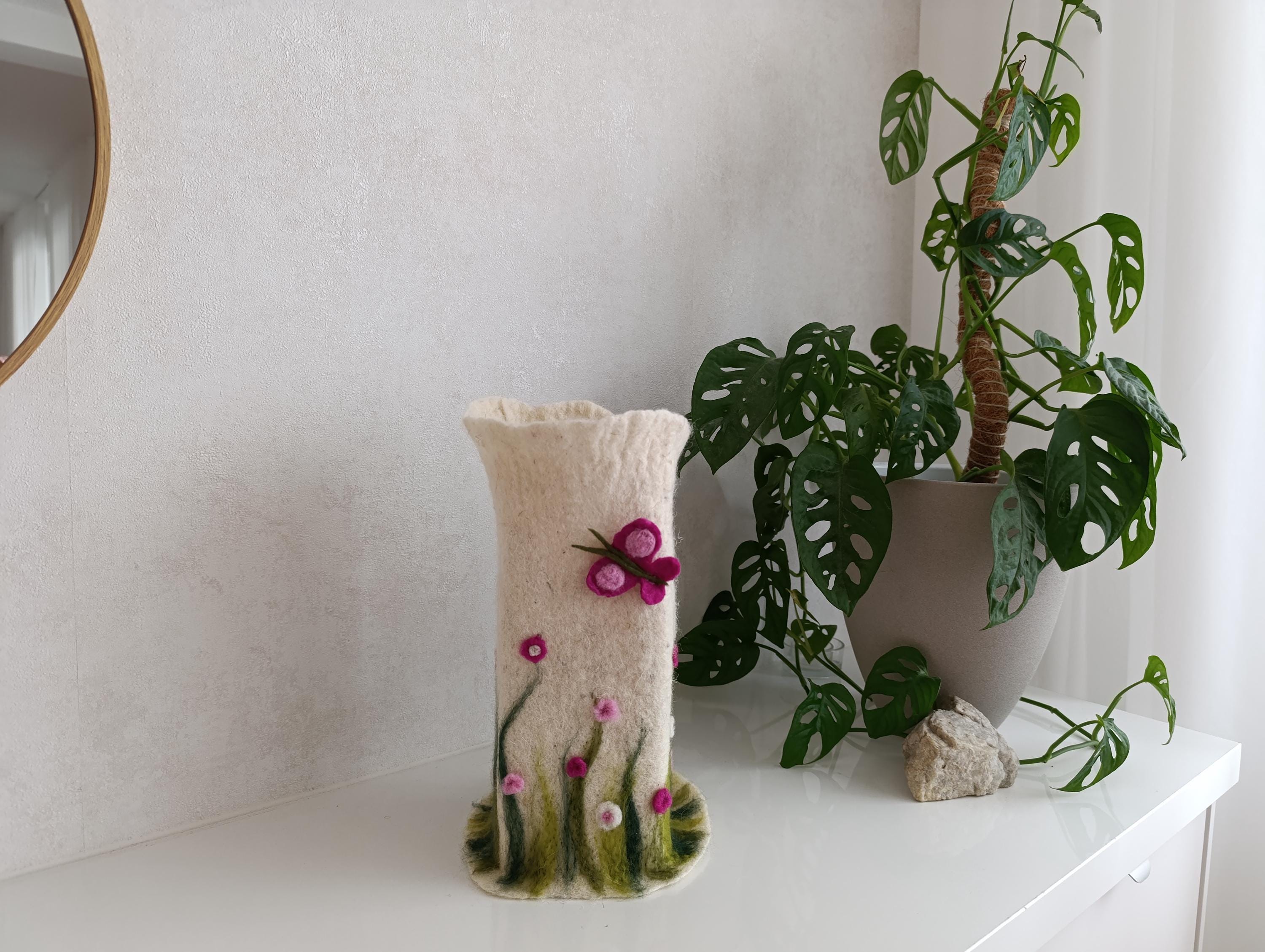 Handmade Felted Fairy Lamp: Wool Night Light, Bedside Table Lamp - Etsy