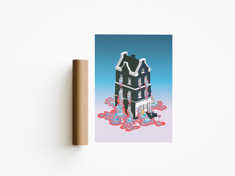 Tenement House Illustration - FINE ART PRINTING - A3 - Unframed - Etsy