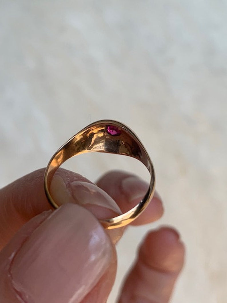 Antique Domed Verneuil Ruby Starburst Ring - Etsy