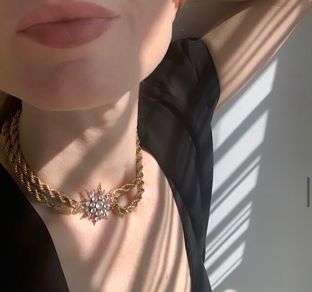 AMAZING Antique Rose Gold and Paste Star Brooch - Etsy