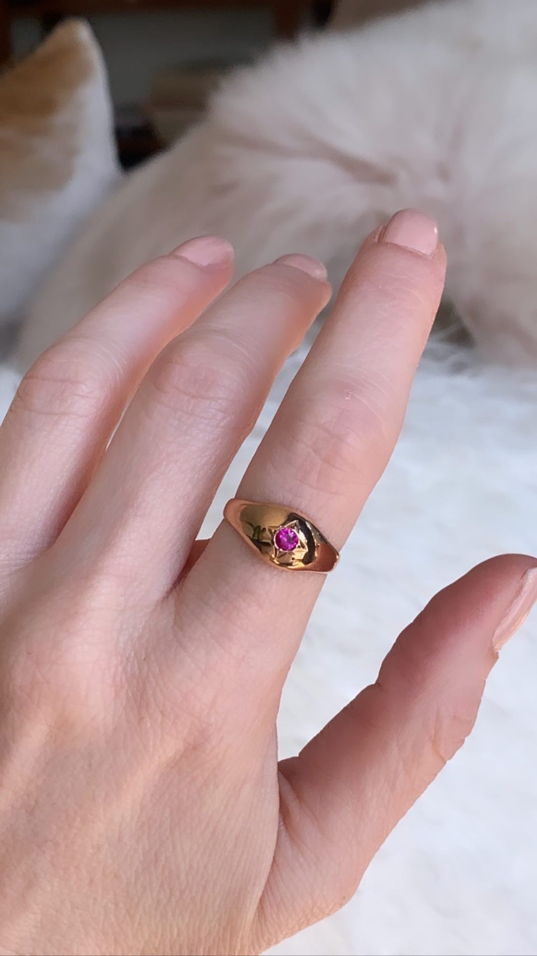 Antique Domed Verneuil Ruby Starburst Ring - Etsy