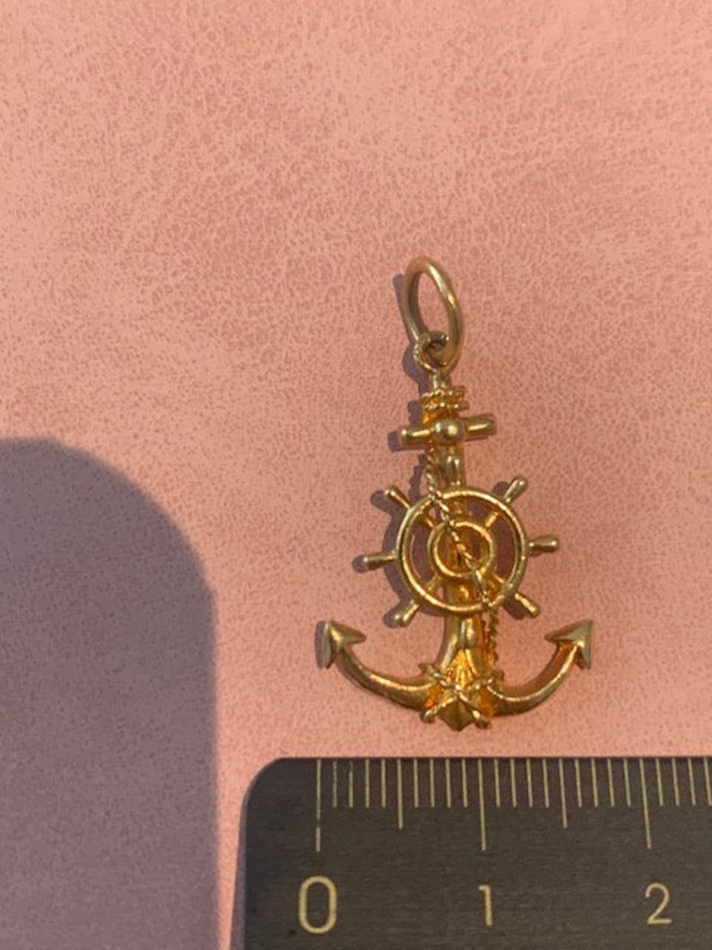 Ultimate 22ct Gold Vintage Anchor Pendant - Etsy