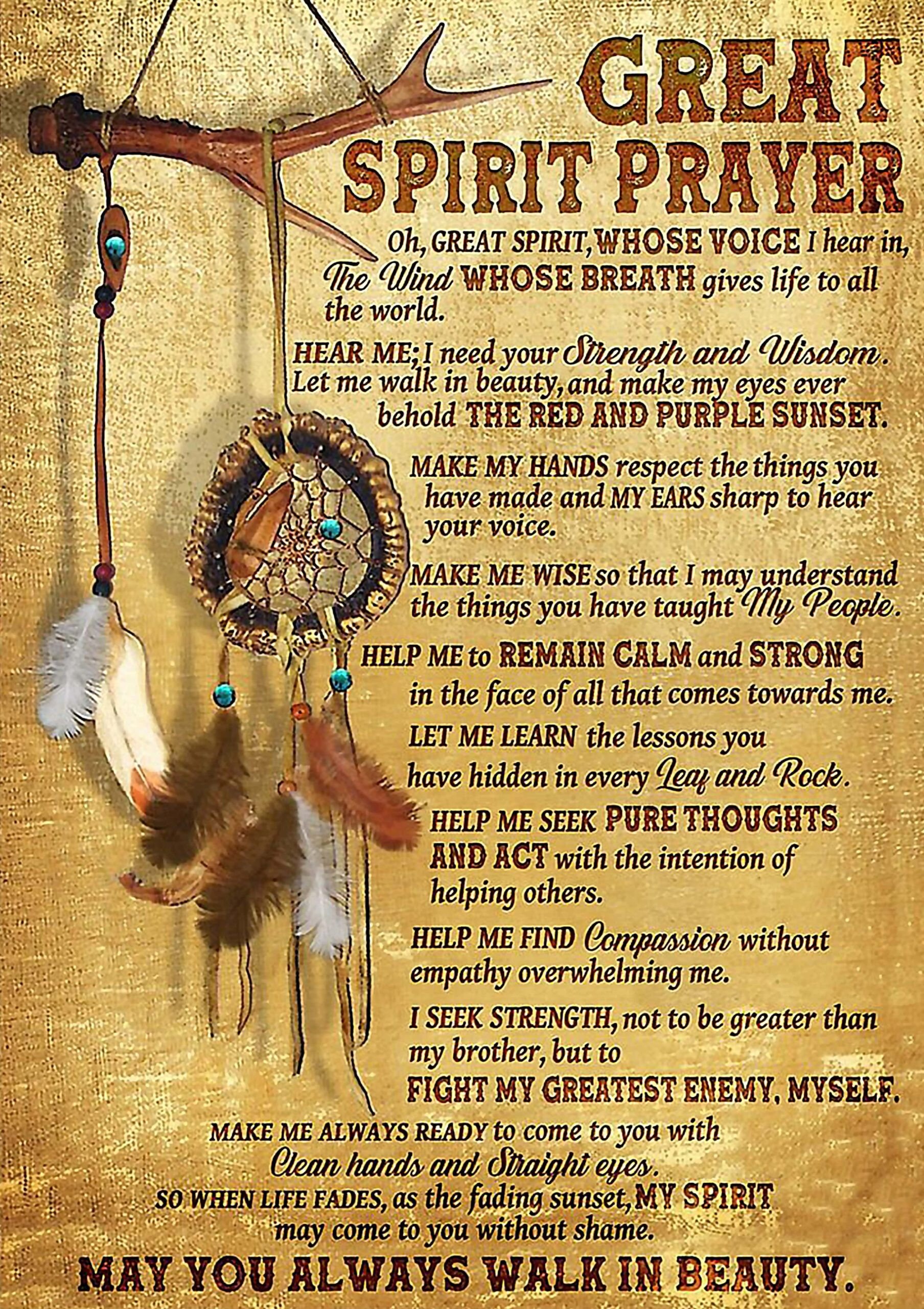 Native American Great Spirit Prayer Poster 17 X 24 Inch Etsy Native American Great Spirit Prayer Poster 17 X 24 Inch Etsy