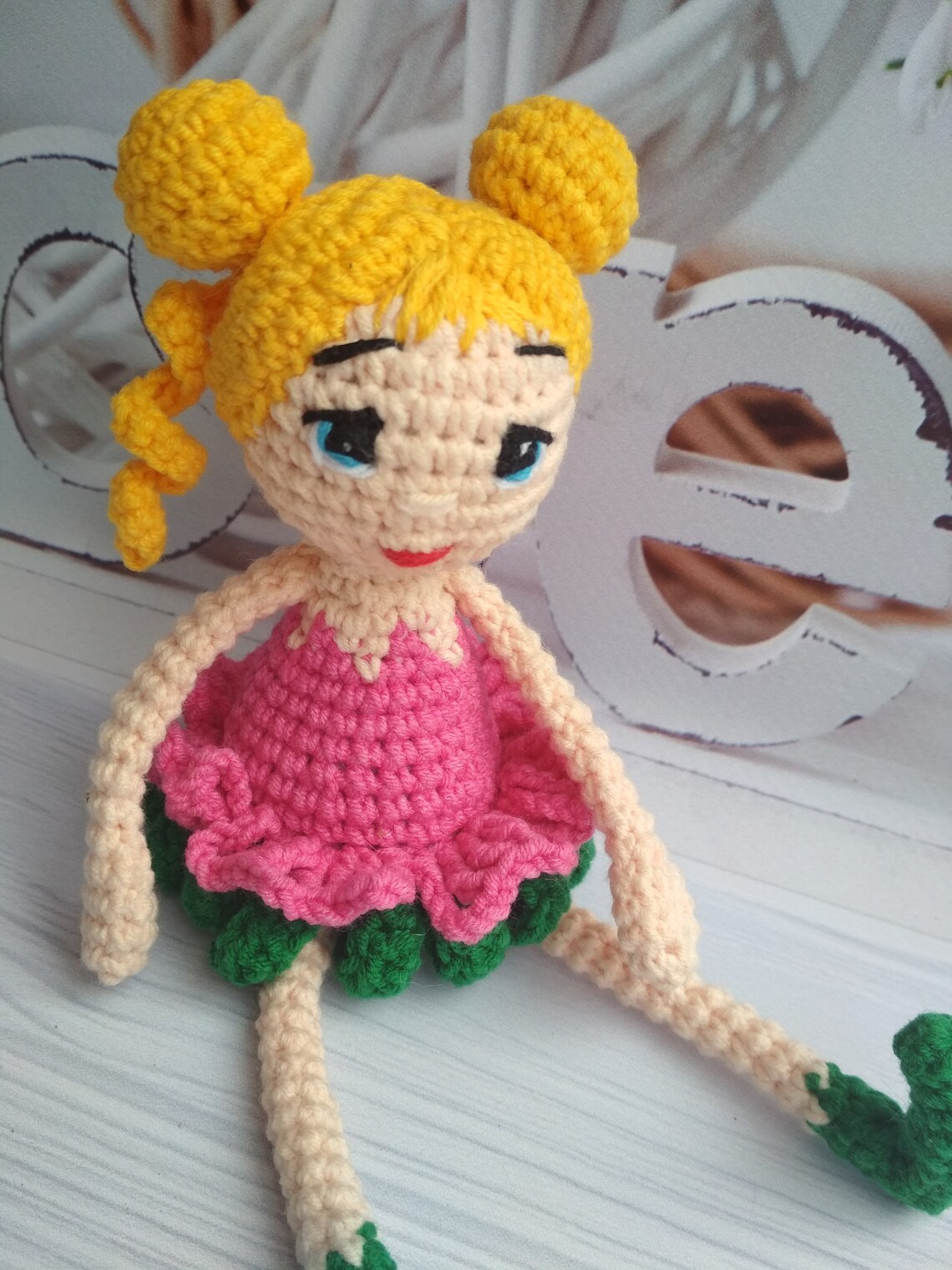 Crochet Pattern Spring Girl Crochet Doll Flower Pattern PDF. - Etsy