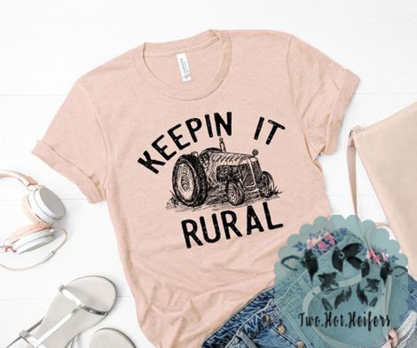 Keepin It Rural T Shirt Farm T Shirt Cute Farm Shirt Etsy