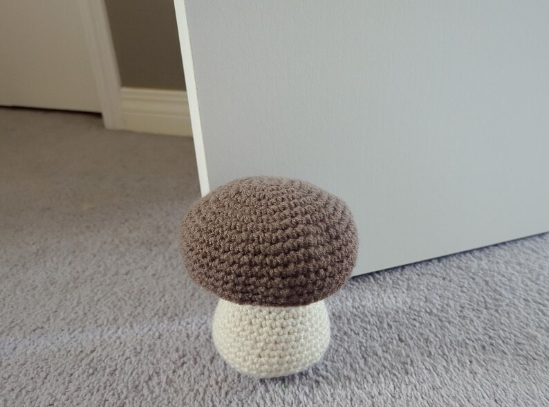Crochet PDF Pattern Mushroom Door Stop | Crochet Amigurumi Mushroom ...