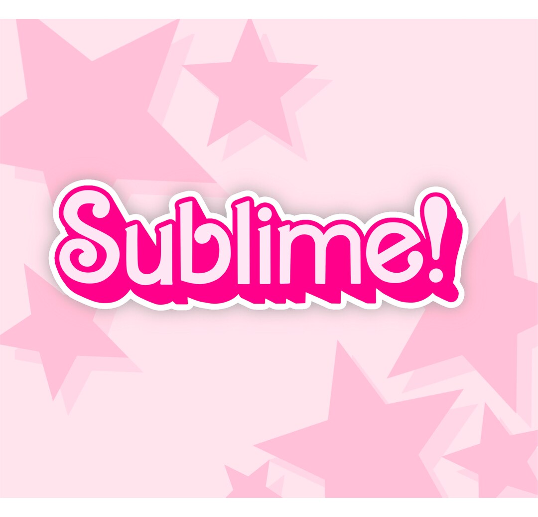 Barbie Movie Sublime Ken Sticker Feminism Pink Gorgeous - Etsy