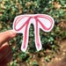 Bow Coquette Gift Vinyl Sticker Pack Decal Cute Watercolor Trendy Pink ...