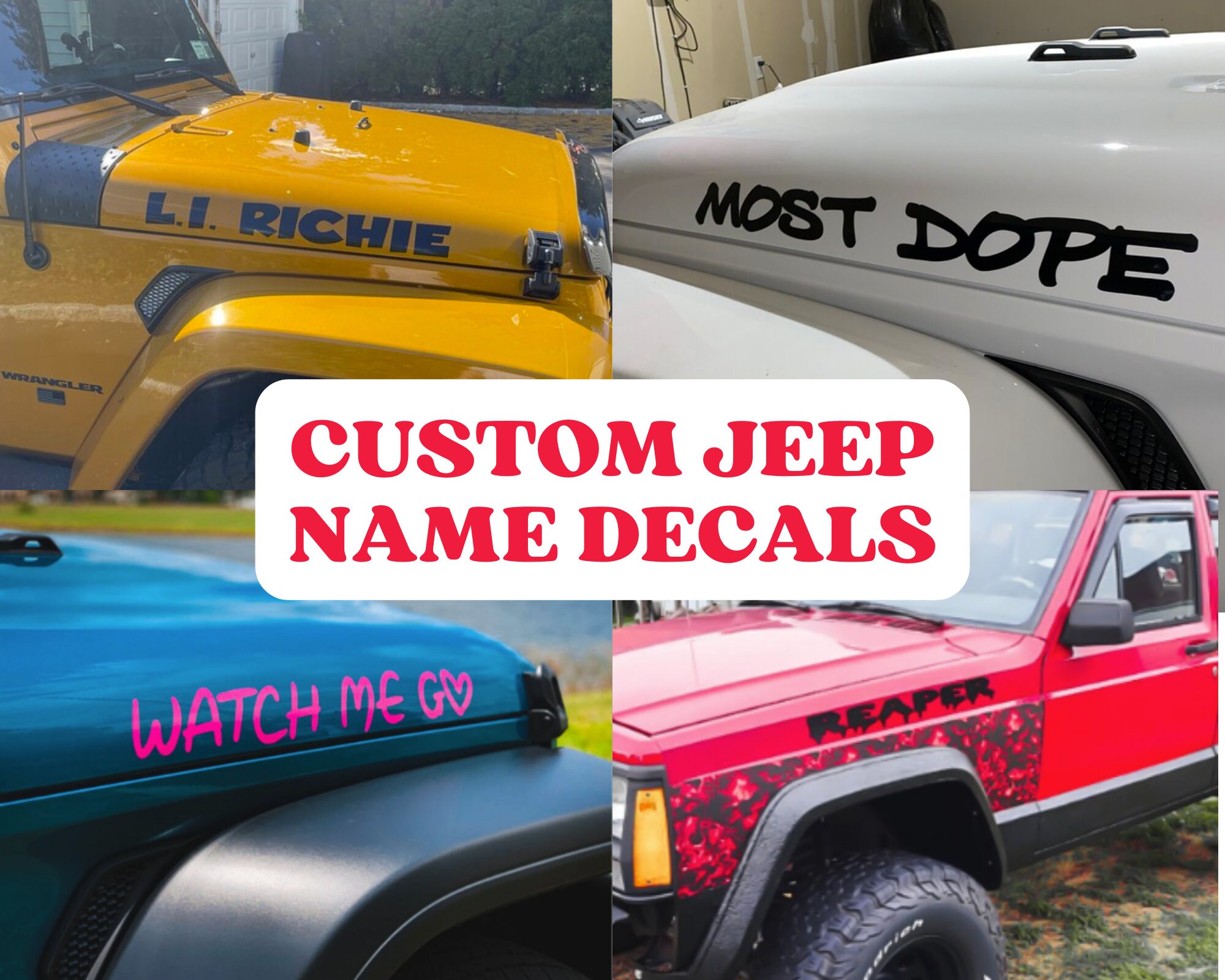 Custom Jeep Windshield Decals