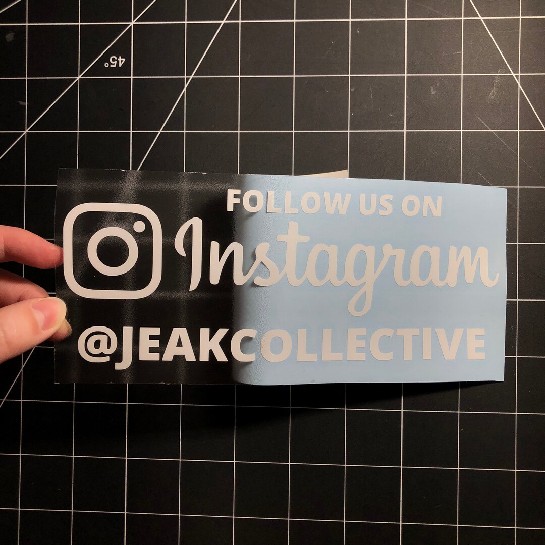 CUSTOM Follow Us on Instagram Vinyl Decal Sticker for Small - Etsy