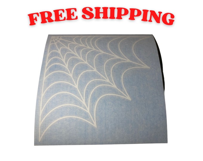 Spider Web Vinyl Decal Sticker - Halloween Goth Car Window Decor ...