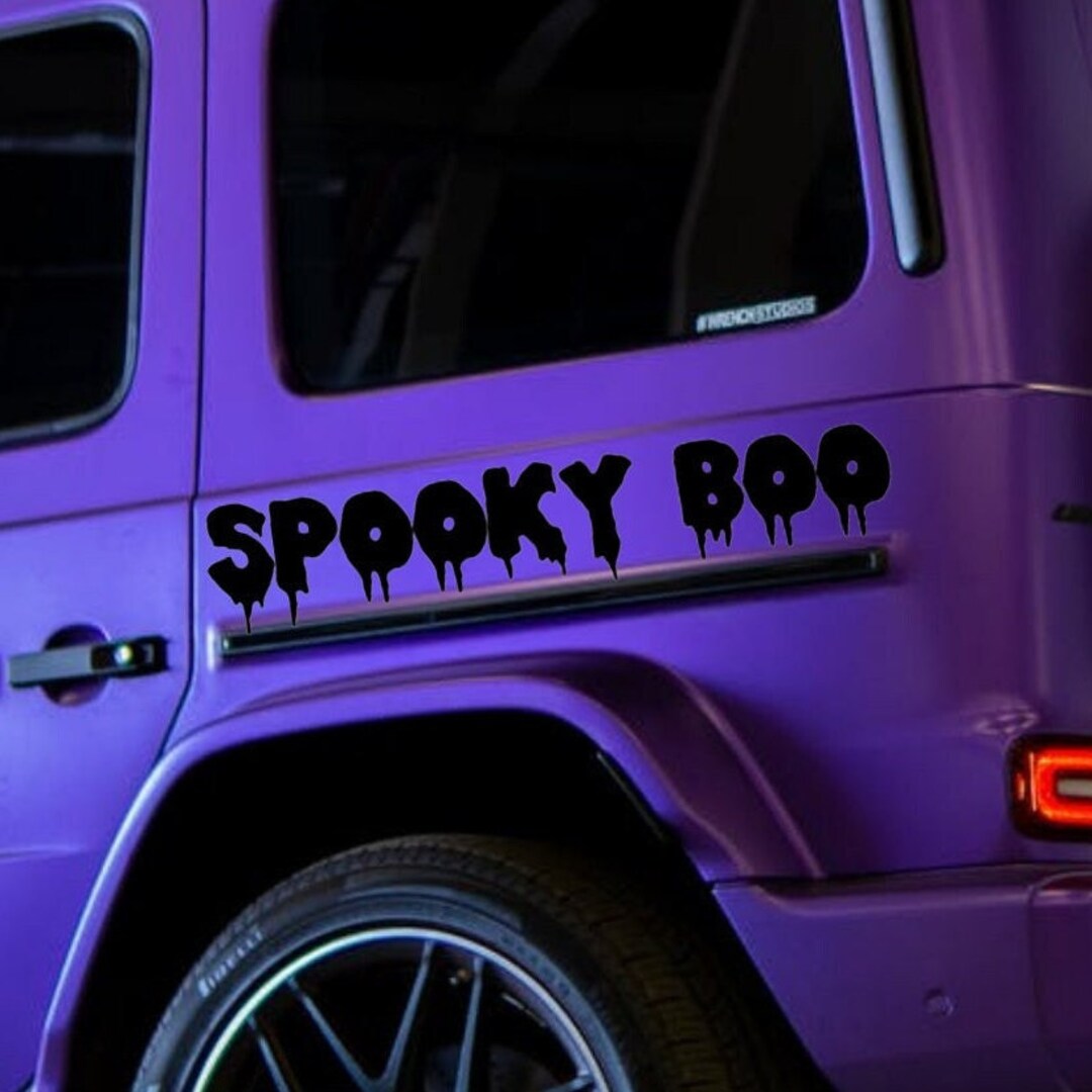 Set of 2 "spooky Boo" Decal Stickers - Horror Car Window Decoration ...