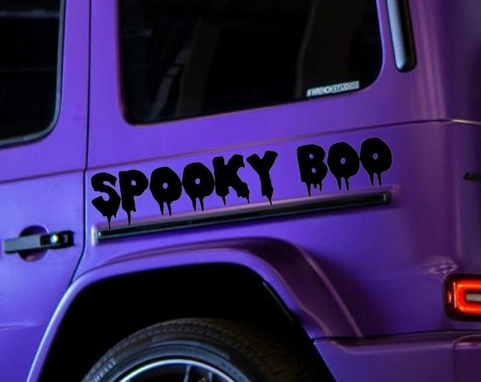 Set of 2 "spooky Boo" Decal Stickers - Horror Car Window Decoration ...