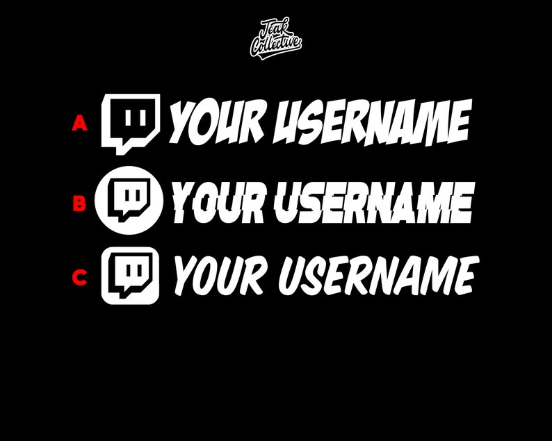 Custom Twitch Username Text Vinyl Decal Sticker Personalized - Etsy