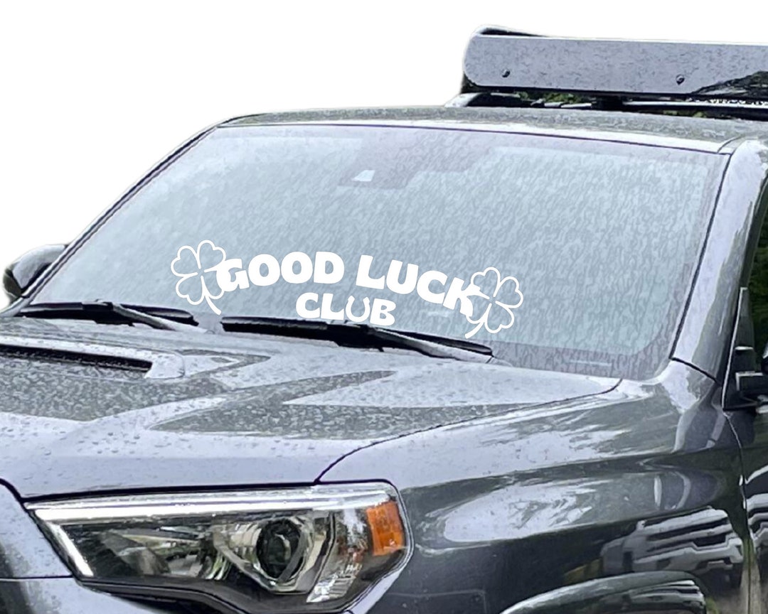 Good Luck Club Windshield Banner Rear Window Decal Car Sticker Car ...