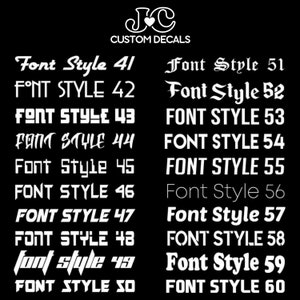 Set of 2 Custom Vehicle Hood Name Decal Stickers // Vehicle Truck Car ...