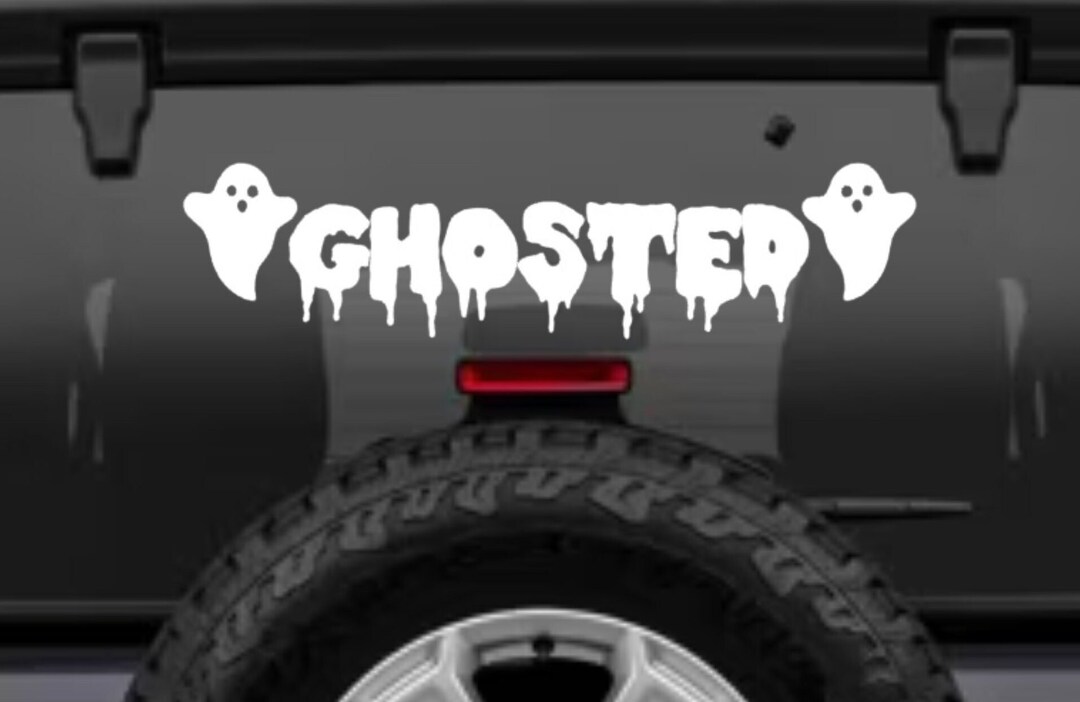 Cute Ghost Car Decal | GHOSTED | Vinyl Sticker | Bumper Decal Sticker ...