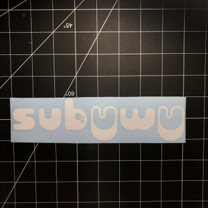Subuwu Vinyl Decal Sticker - Subie Car Enthusiast Gift, JDM, Kawaii ...