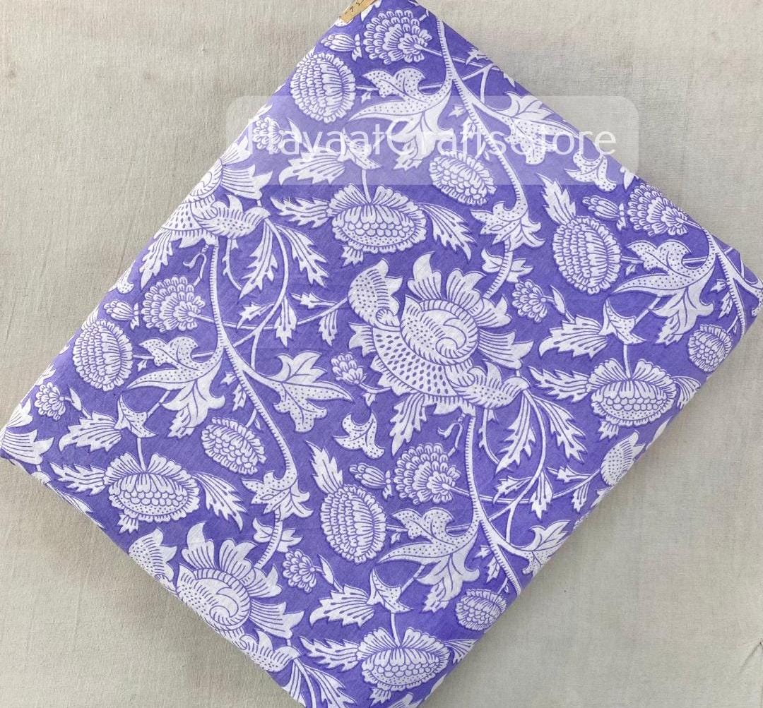 Blue Block Print, Sage Green, Delft Blue Indian Floral Hand Block ...