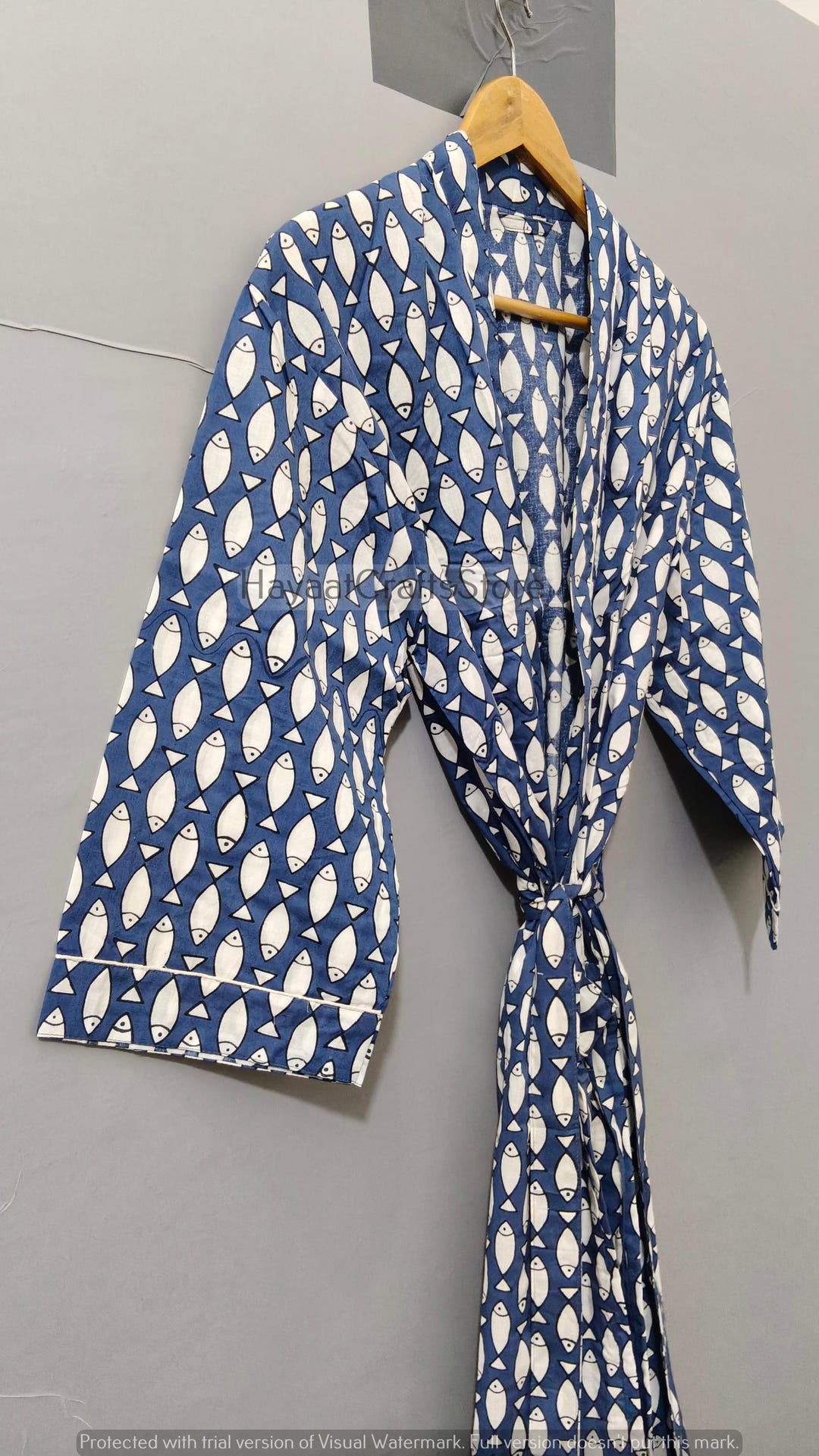 100% Cotton Kimono Robes, Pure Cotton Kimono, Block Print Cotton Kimono ...