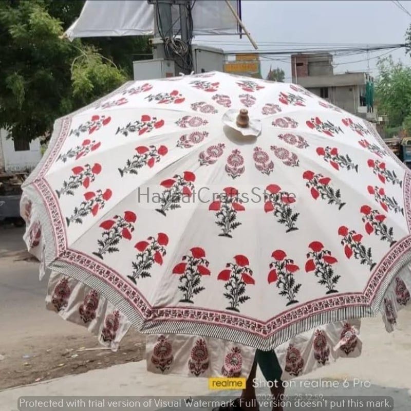 Indian Print Parasol - Etsy UK