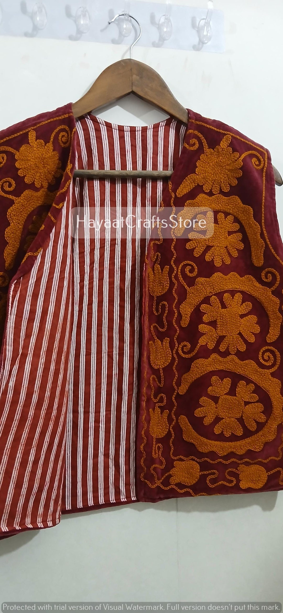Embroidered Vest, Vest, Velvet Vest, Formal Vest, Boho Vest, Ethnic ...