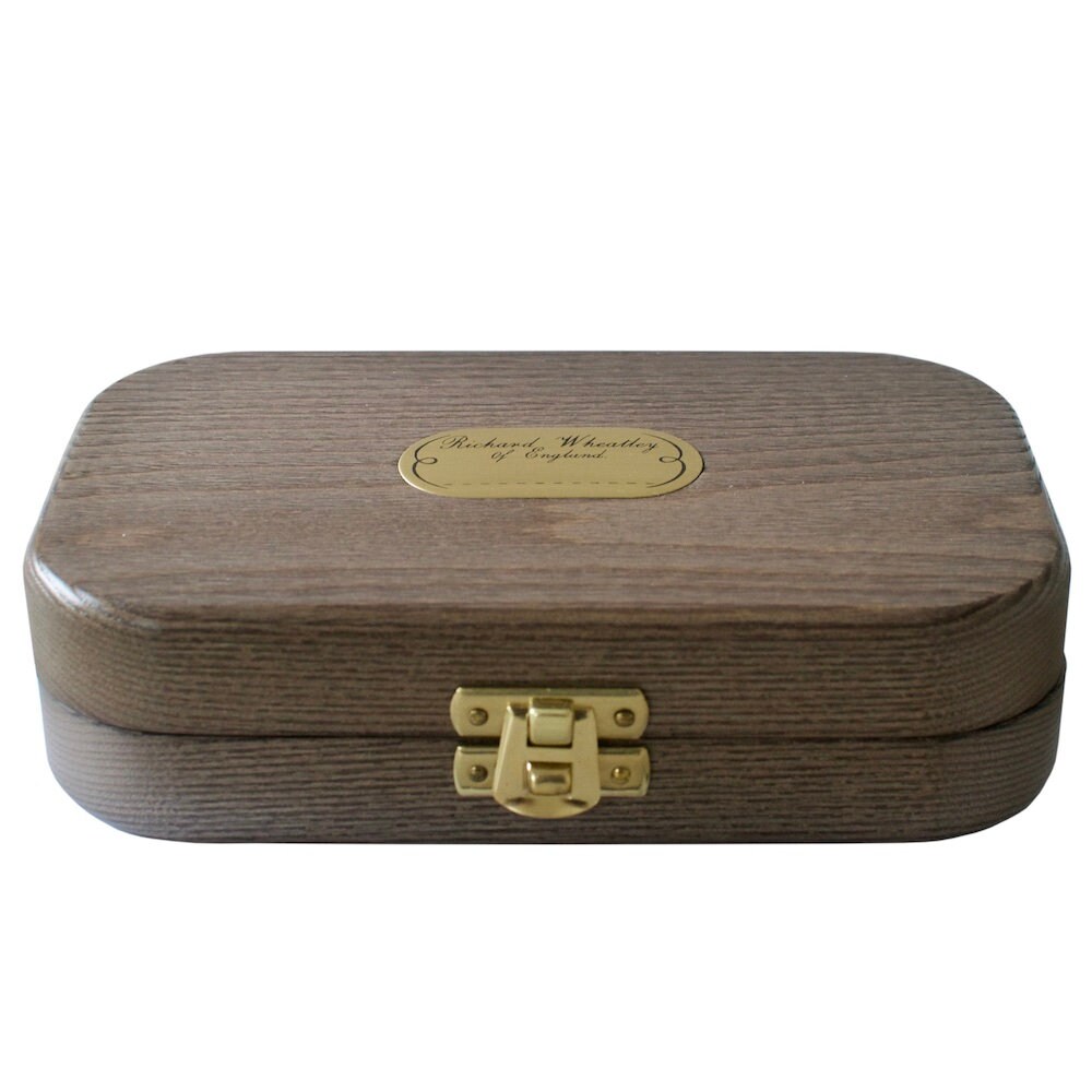 Richard Wheatley Wooden Fly Box: 16-compartment, Engraved Brass Plaque ...