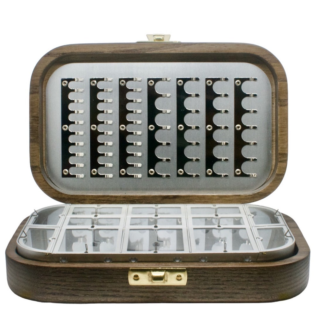 Richard Wheatley Wooden Fly Box: 13-compartment, Engraved Plaque - Etsy