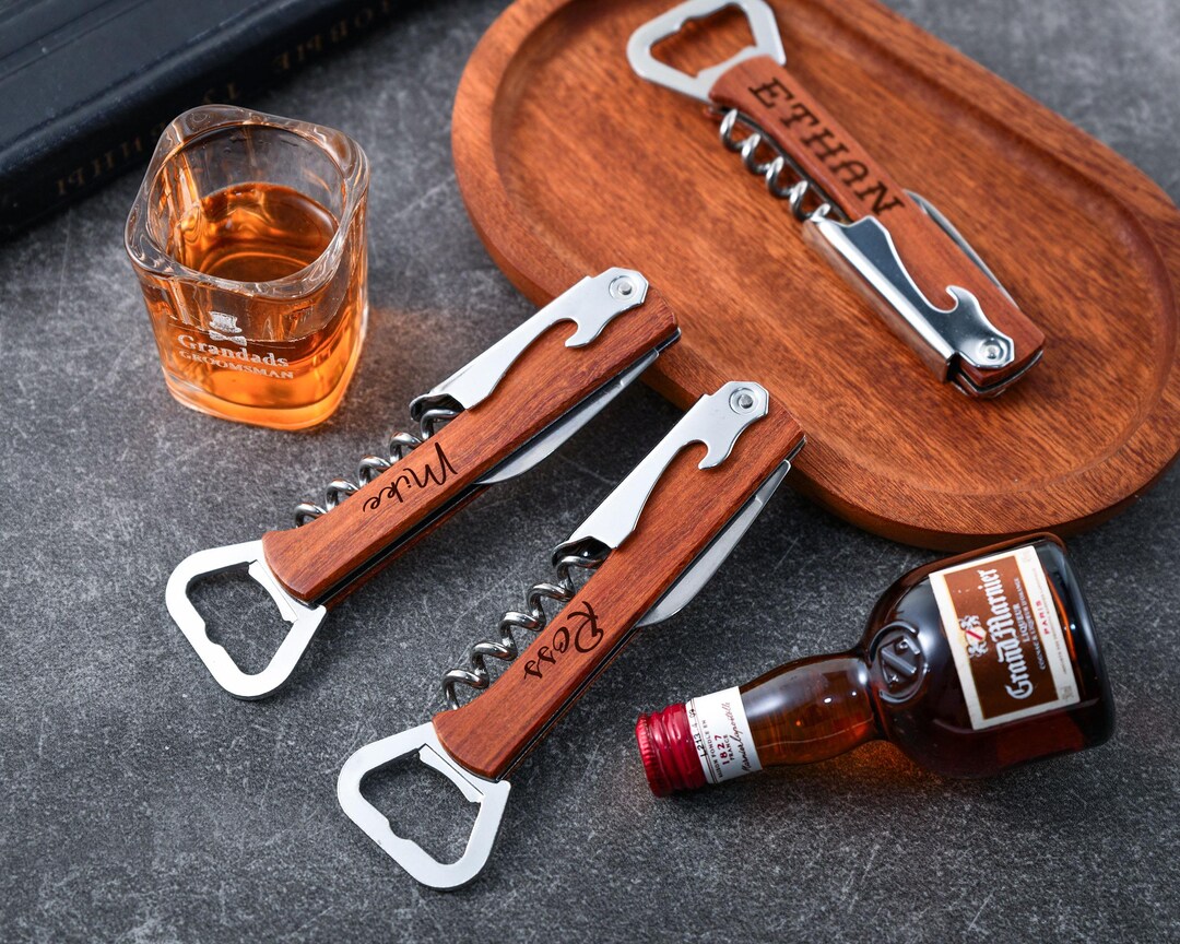 Personalized Wooden Bottle Opener - Wine Bottle Driver - Ideal Man ...