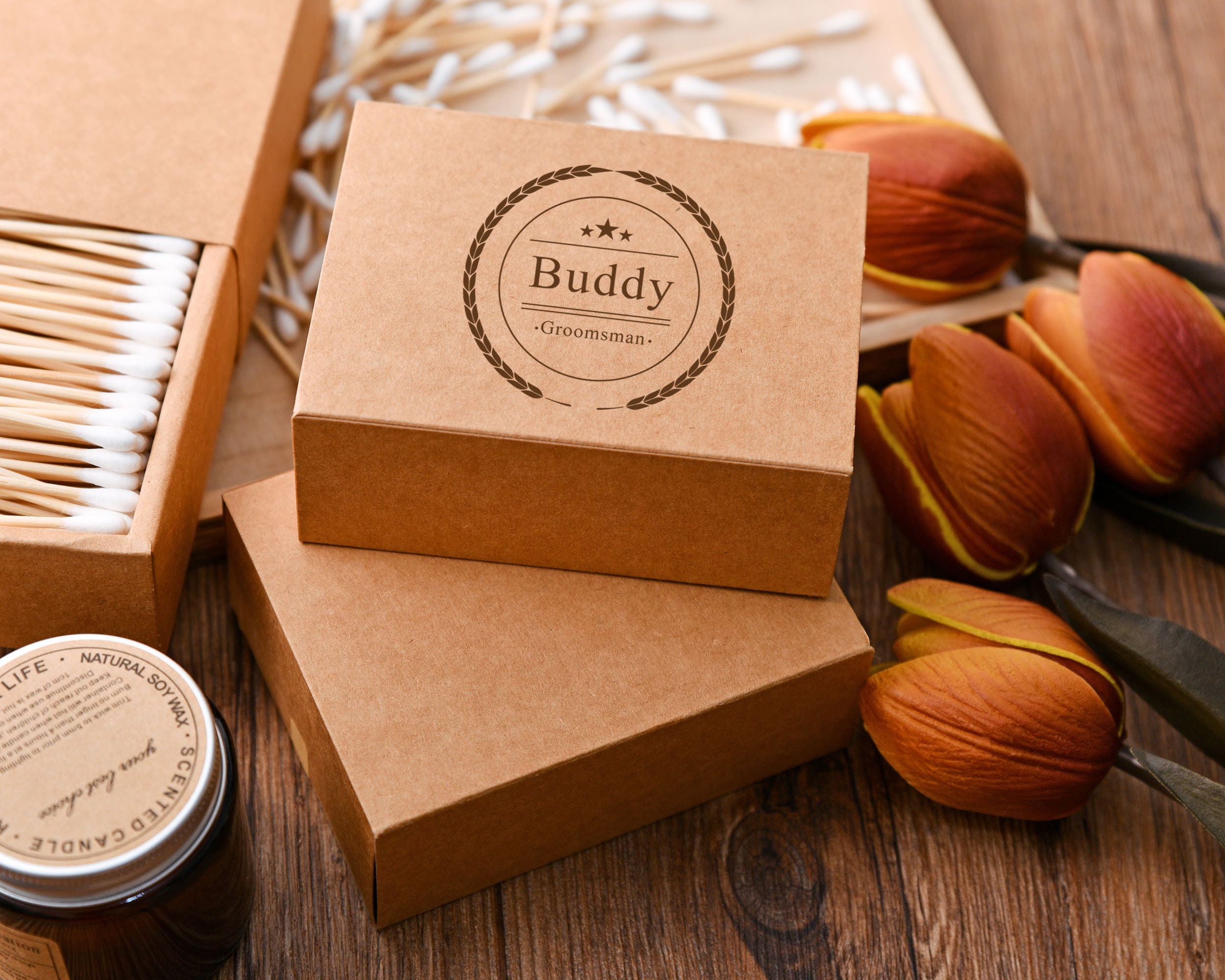 Custom Eco-friendly Bamboo Cotton Swab Box 200 Count Biodegradable and ...