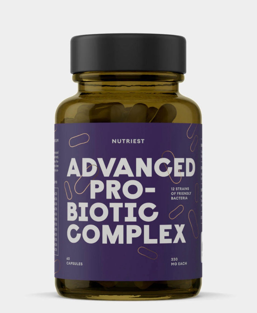 ADVANCED PROBIOTIC COMPLEX 12 Strains of Friendly Bacteria Supplement ...
