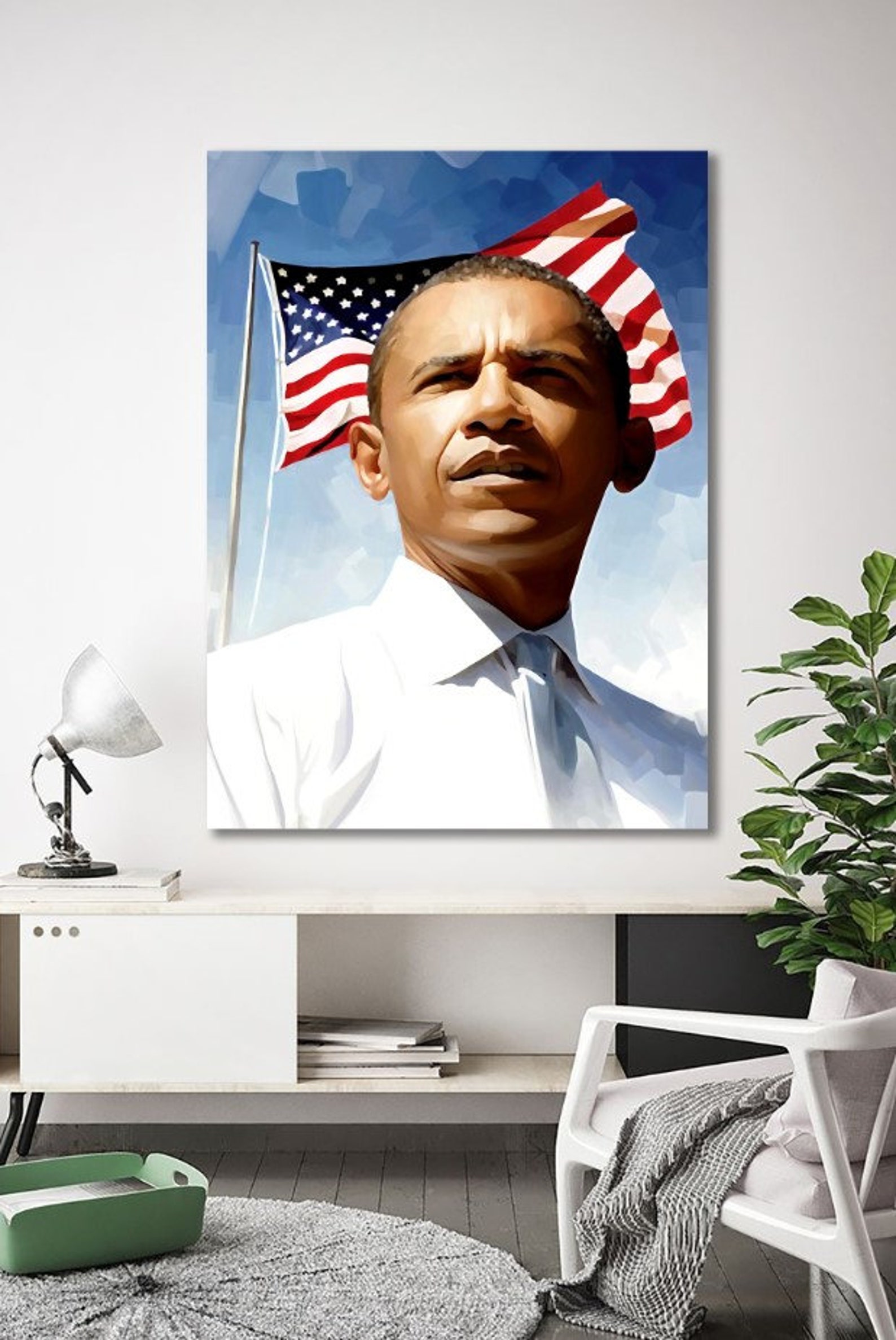 Barack Obama Poster Canvas Barack Obama Canvas Print Poster | Etsy