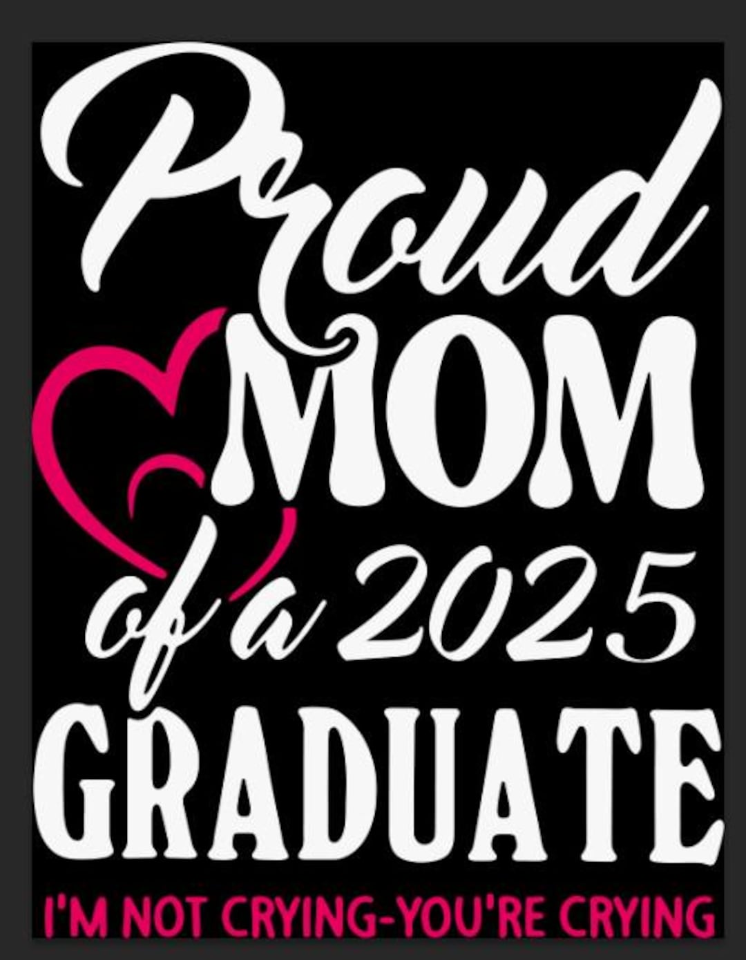 Proud Mom of A 2025 Graduate Svg, I’m Not Crying You’re Crying Svg ...