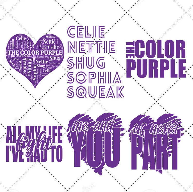 All My Life the Color Purple 2023 Svg, Classic Lover Gift, Black Girl ...