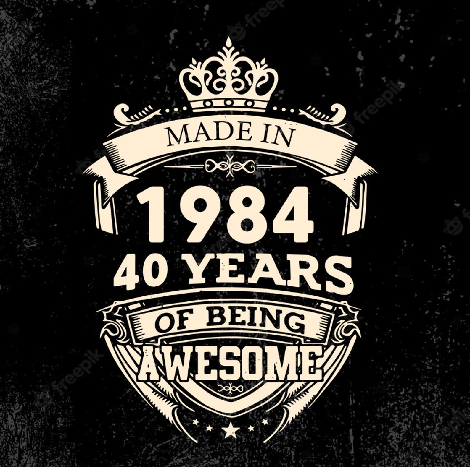 Made in 1984 40 Years of Being Awesome Svg, Birthday Vintage Svg - Etsy