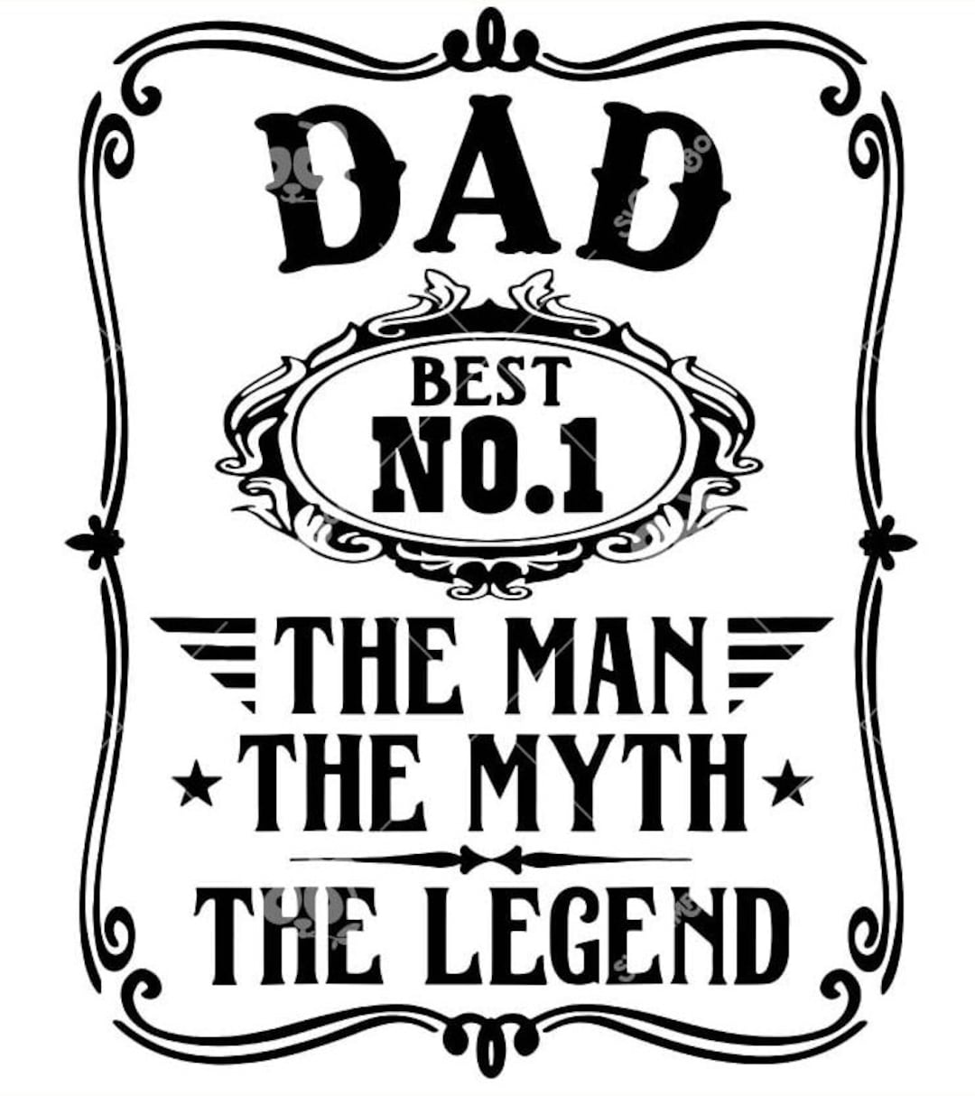 Dad B Est No1 the Man the Myth the Legend Svg, Daddy Number One Svg - Etsy