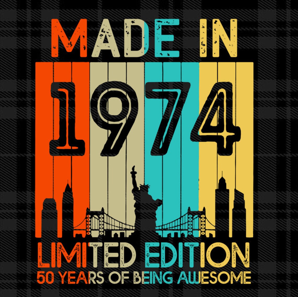 50 años Cumpleaños Vintage Hecho en 1974 Edición limitada Svg - Etsy México 50 años Cumpleaños Vintage Hecho en 1974 Edición limitada Svg - Etsy México
