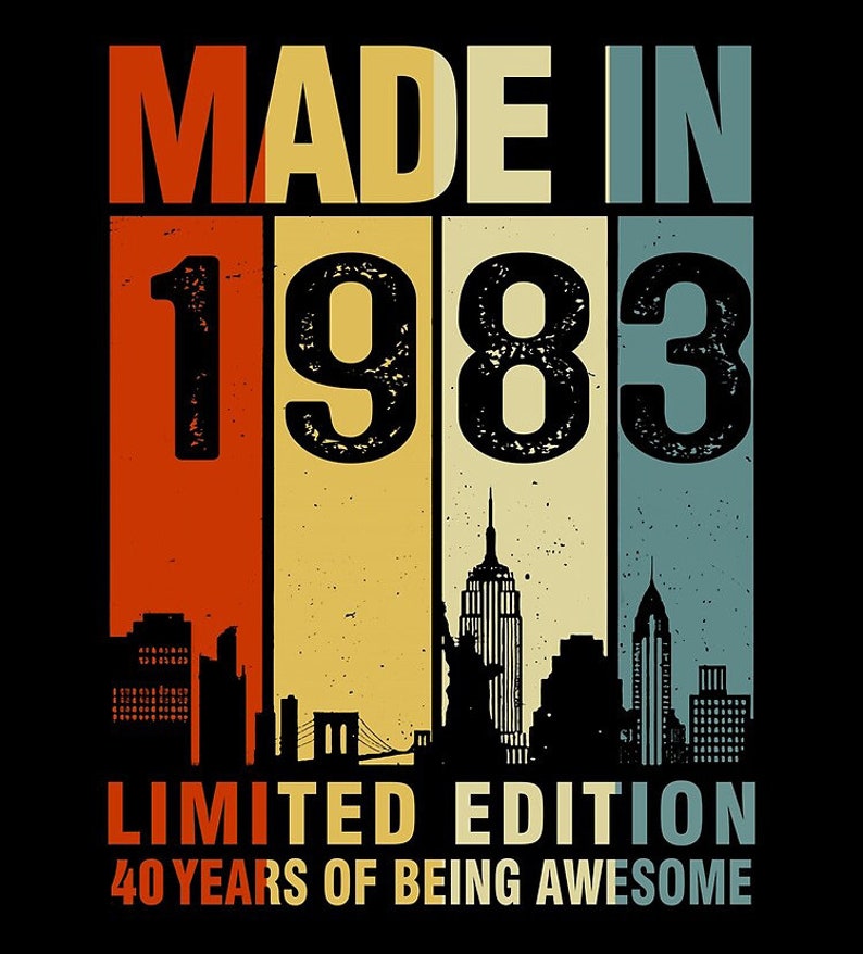 Vintage Made in 1983 Limited Edition 40 Years of Being Awesome Svg - Etsy