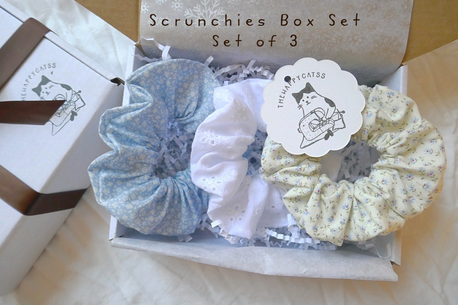 Cute Scrunchies Gift Box Scrunchies Scrunchies Set Blue - Etsy