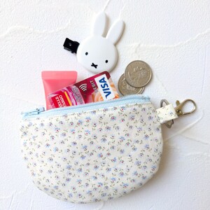 Floral Mini Pouch/ Floral Coin Pouch/ Floral Pouch/ Cute Floral Bag ...