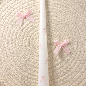 SET OF 2, Ribbon Hand Painted Tapered Candles, Table Decor, Home Decor ...