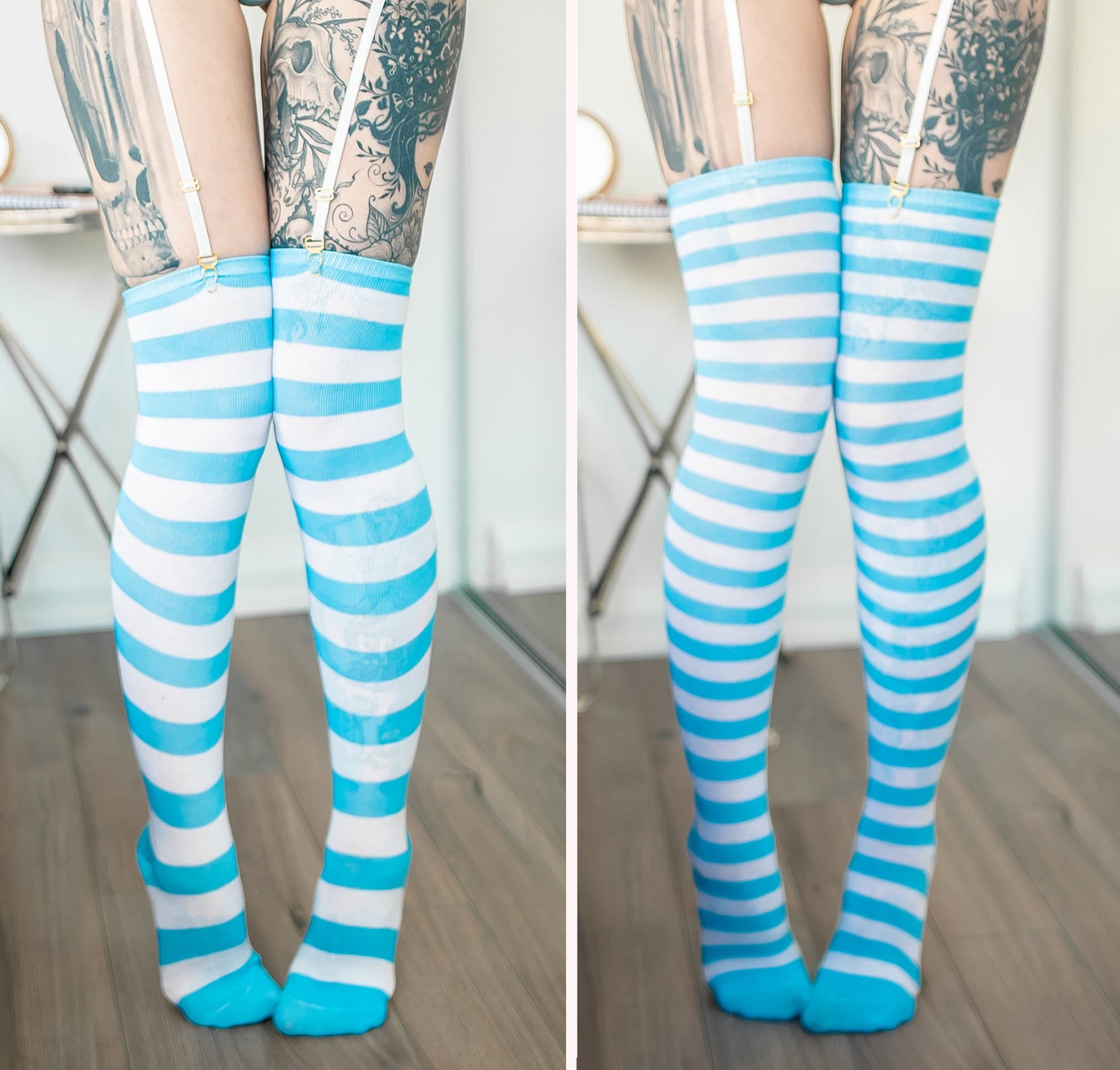 Blue Knee-high Socks Sexy Anime Cosplay Lewd Cosplayer - Etsy UK
