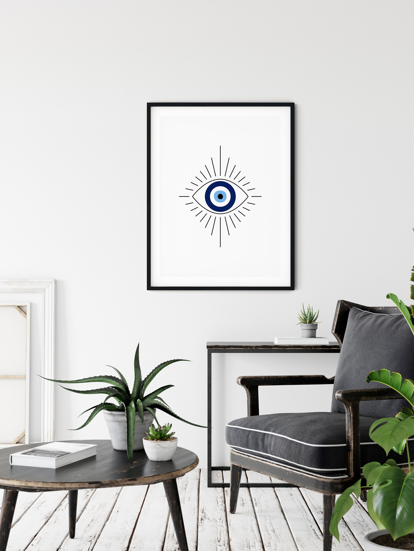 Evil Eye Print Printable Eye Wall Art Boho Decor DIGITAL | Etsy