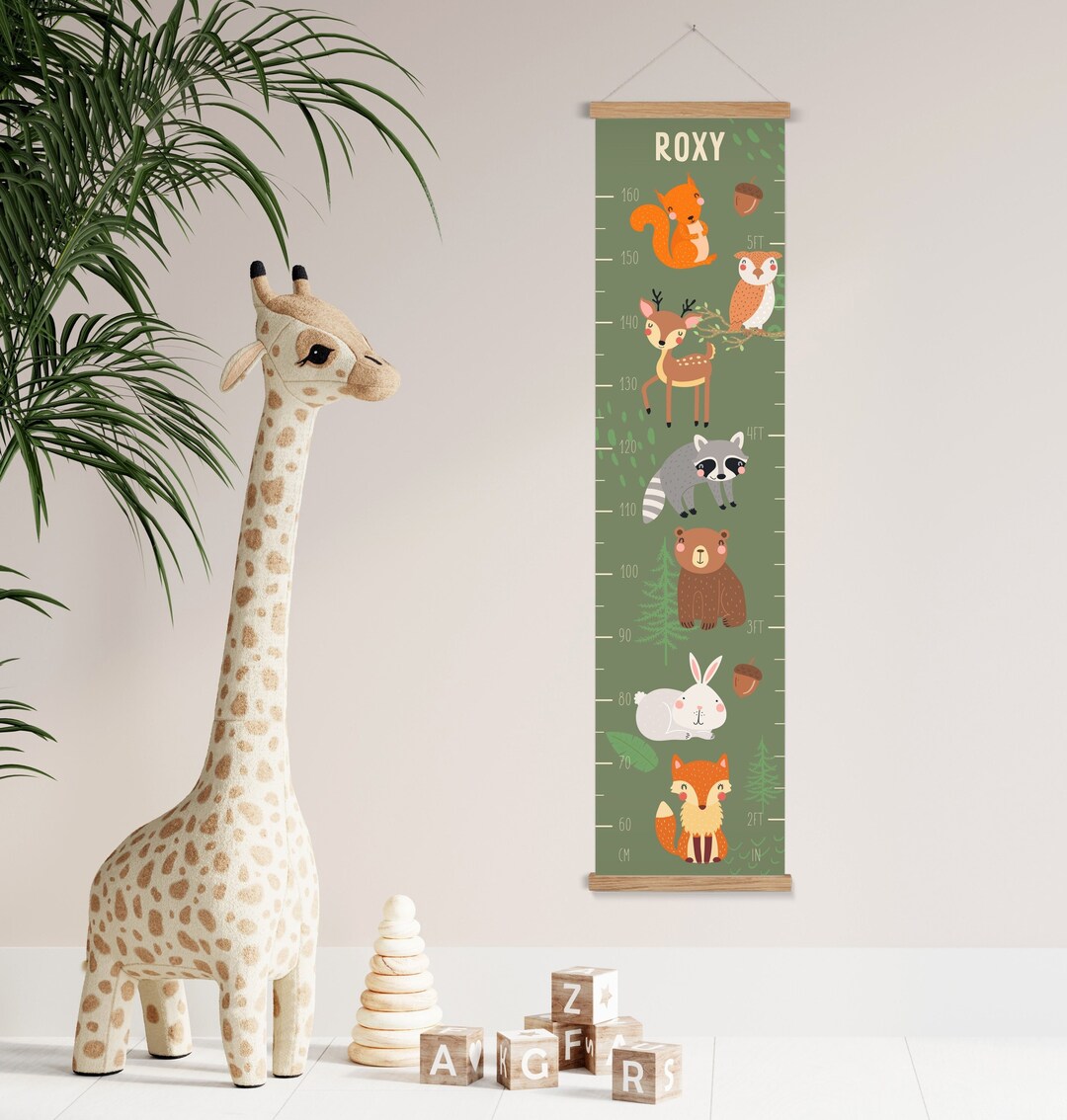 Woodland Height Chart, Forest Growth Chart, Personalised Growth Chart ...