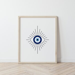 Evil Eye Print, Printable Eye Wall Art, Boho Decor, DIGITAL DOWNLOAD - Etsy